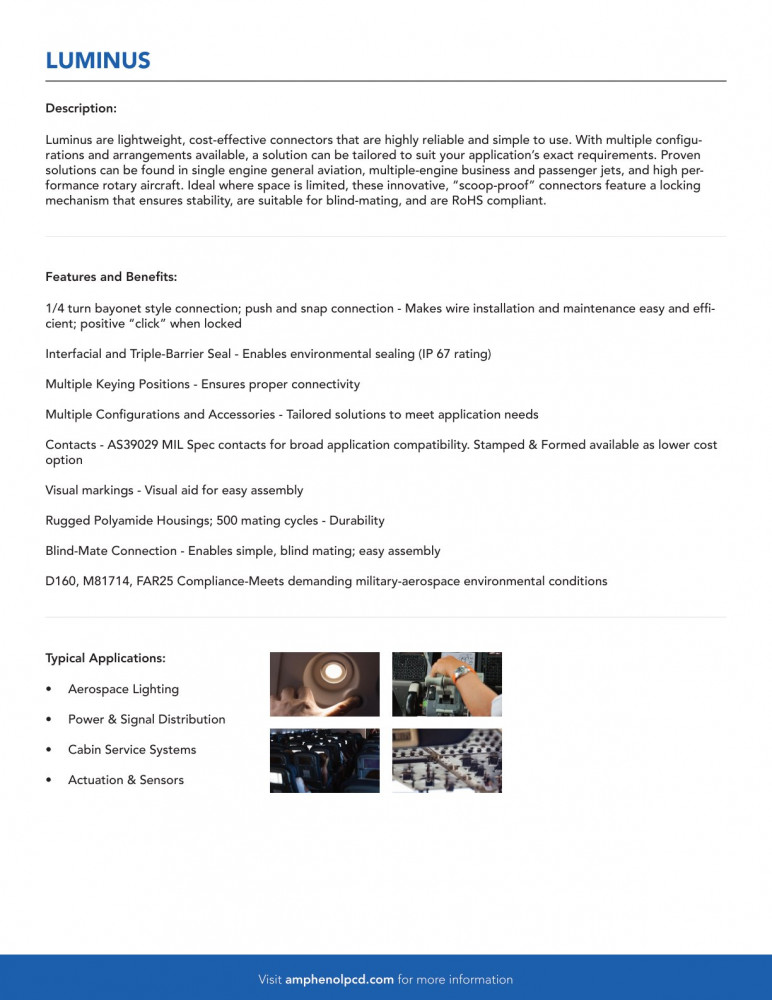 Amphenol LUMINUS guide page 2