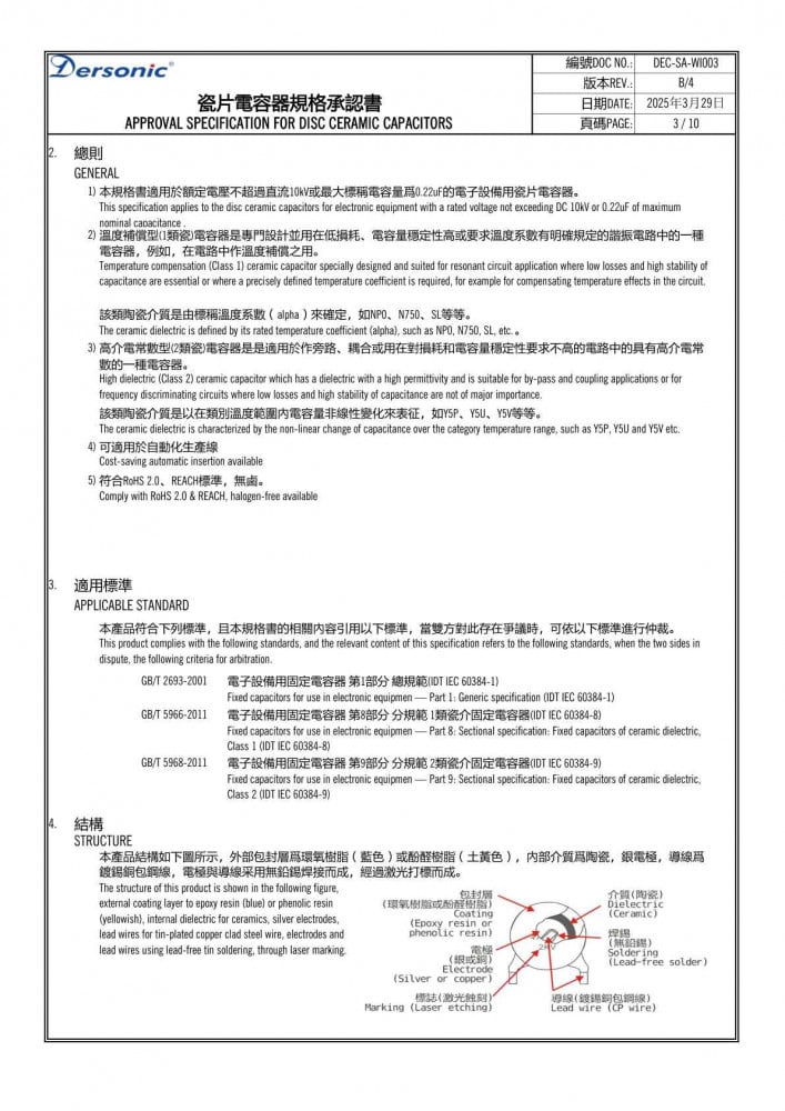 Dersonic approval specification page 4