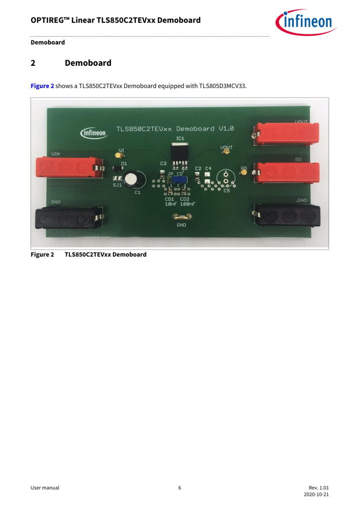 TLS850C2TEVxx demoboard document page 6