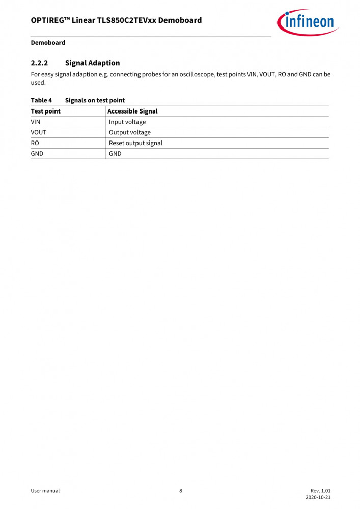 TLS850C2TEVxx demoboard document page 8