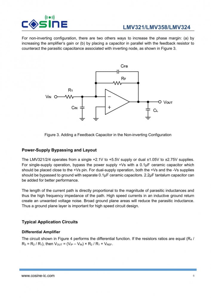 COSINE LMV358 datasheet page 6