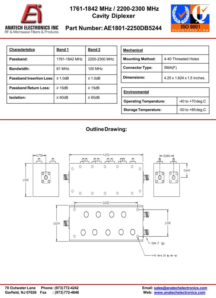 AE1801-2250DB5244 technical document preview