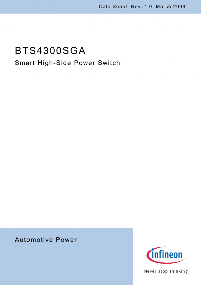 BTS4300SGA datasheet page 1