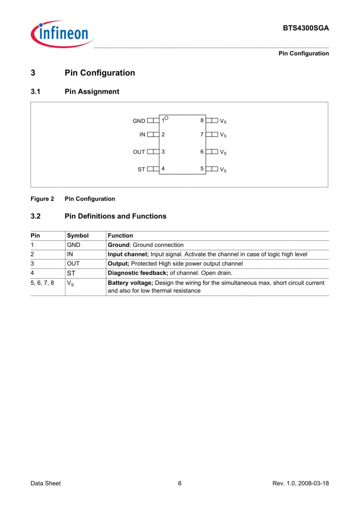 BTS4300SGA datasheet page 6