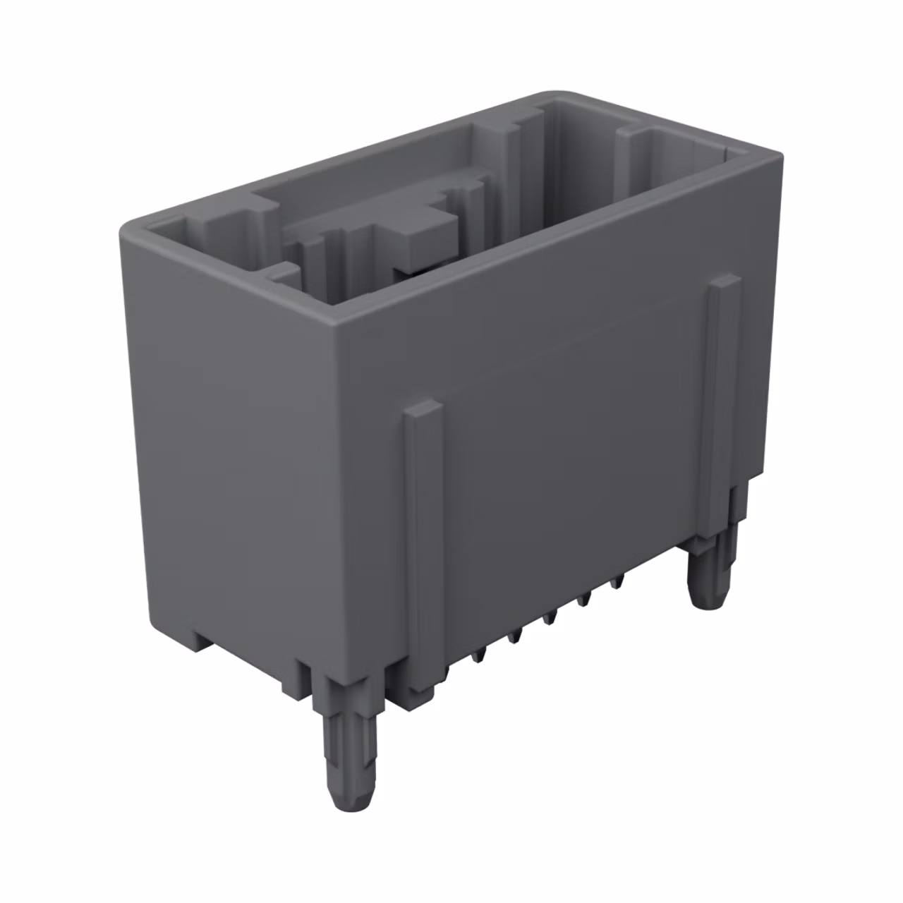 Mini50 Unsealed Vertical Header, UL 94 HB, Dual Row, 12 Circuit, Polarization Option B, Gray, Tube for sale