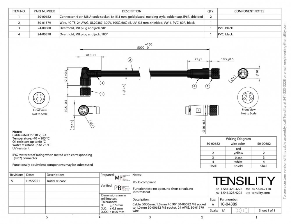 Technical drawing image for Tensility International 10-04389