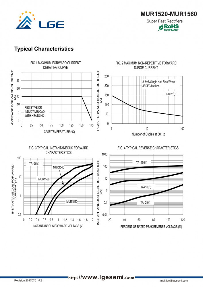 LGE MUR1520 datasheet page 2