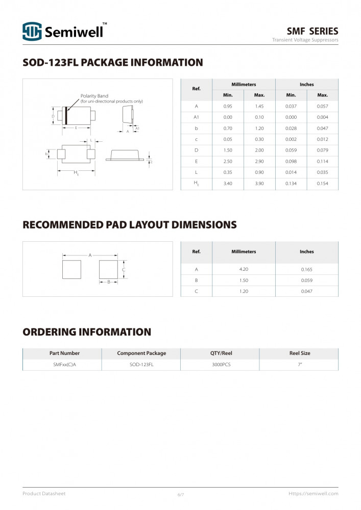 SMF8.5CA technical document page 6