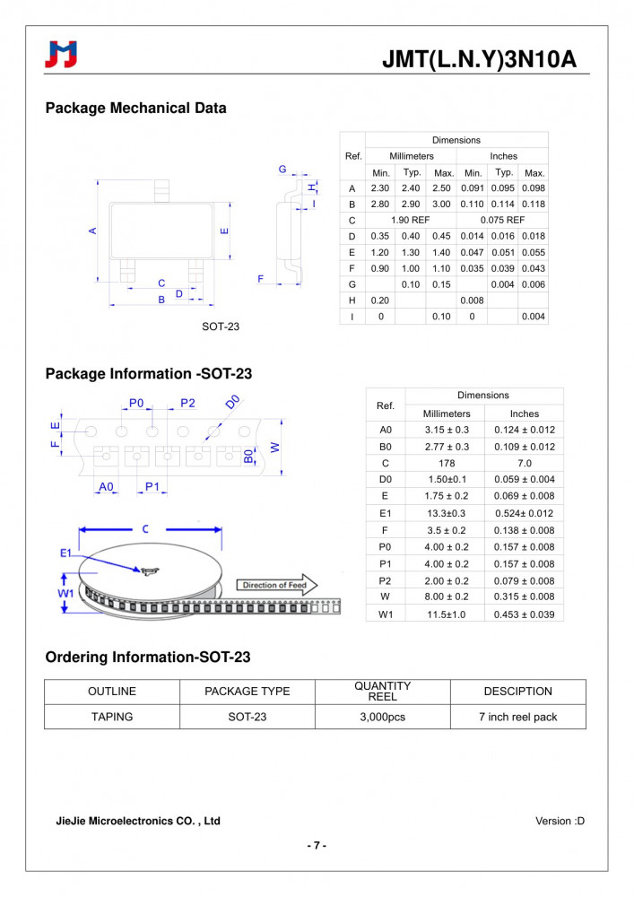 JMTL3N10A datasheet page 7
