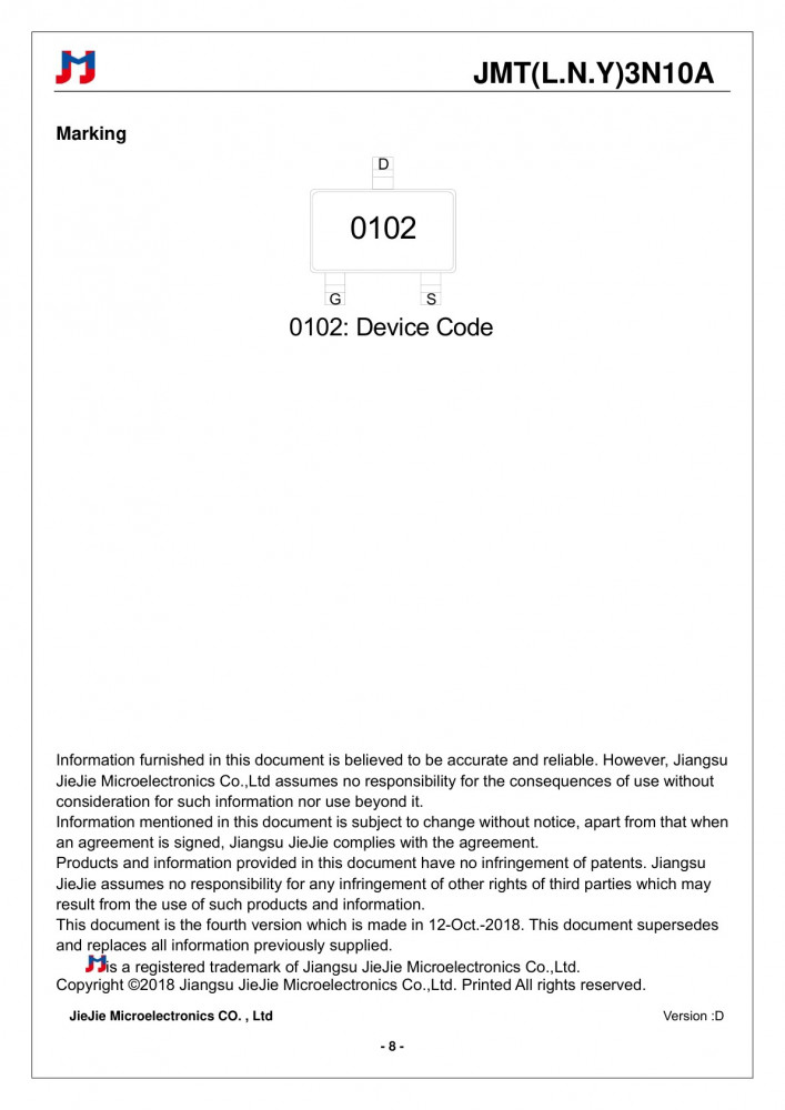 JMTL3N10A datasheet page 8