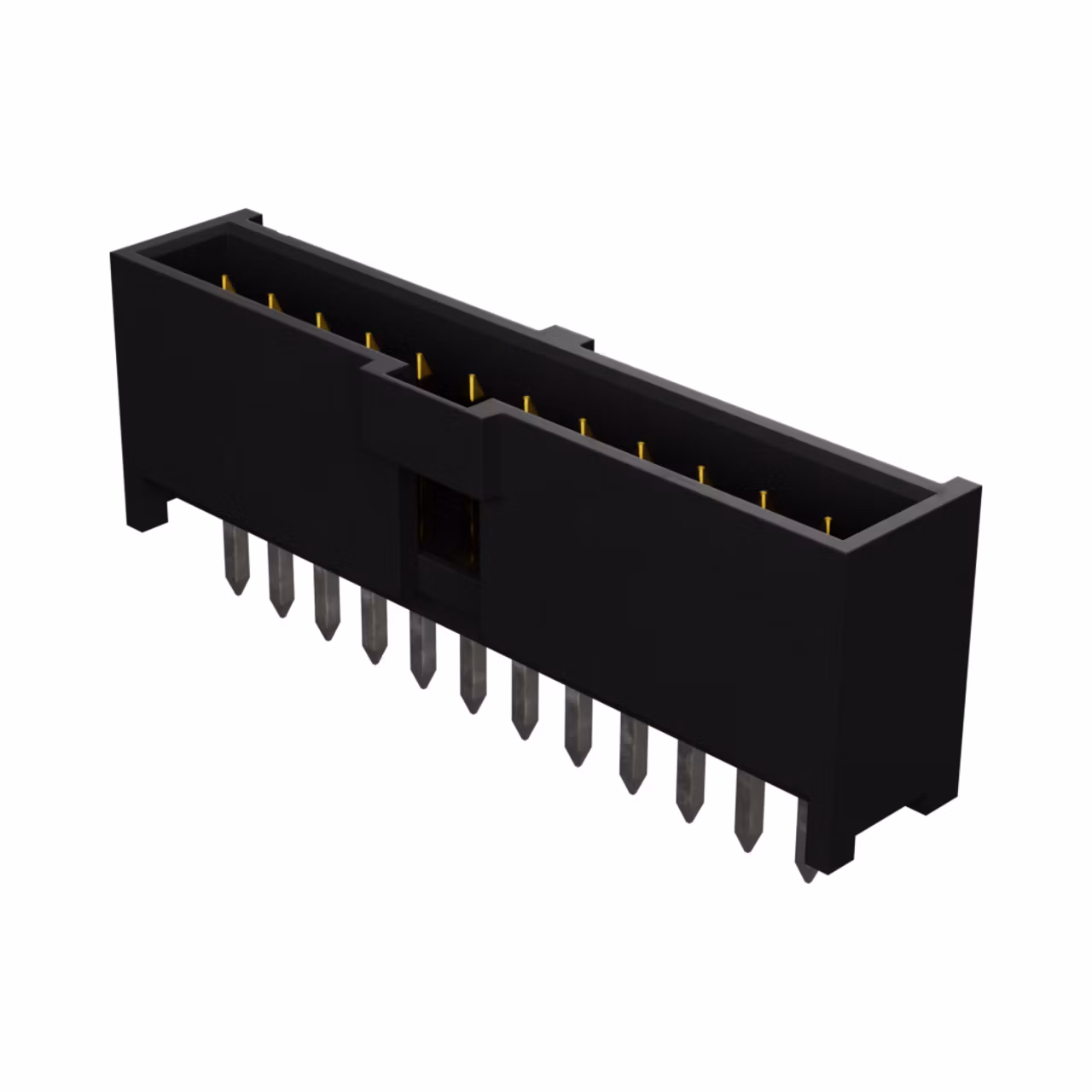 C-Grid III PCB Header, 2.54mm Pitch, Through Hole, Single Row, Vertical, Shrouded, 12 Circuits, 0.05µm Gold (Au) Flash Plating for sale