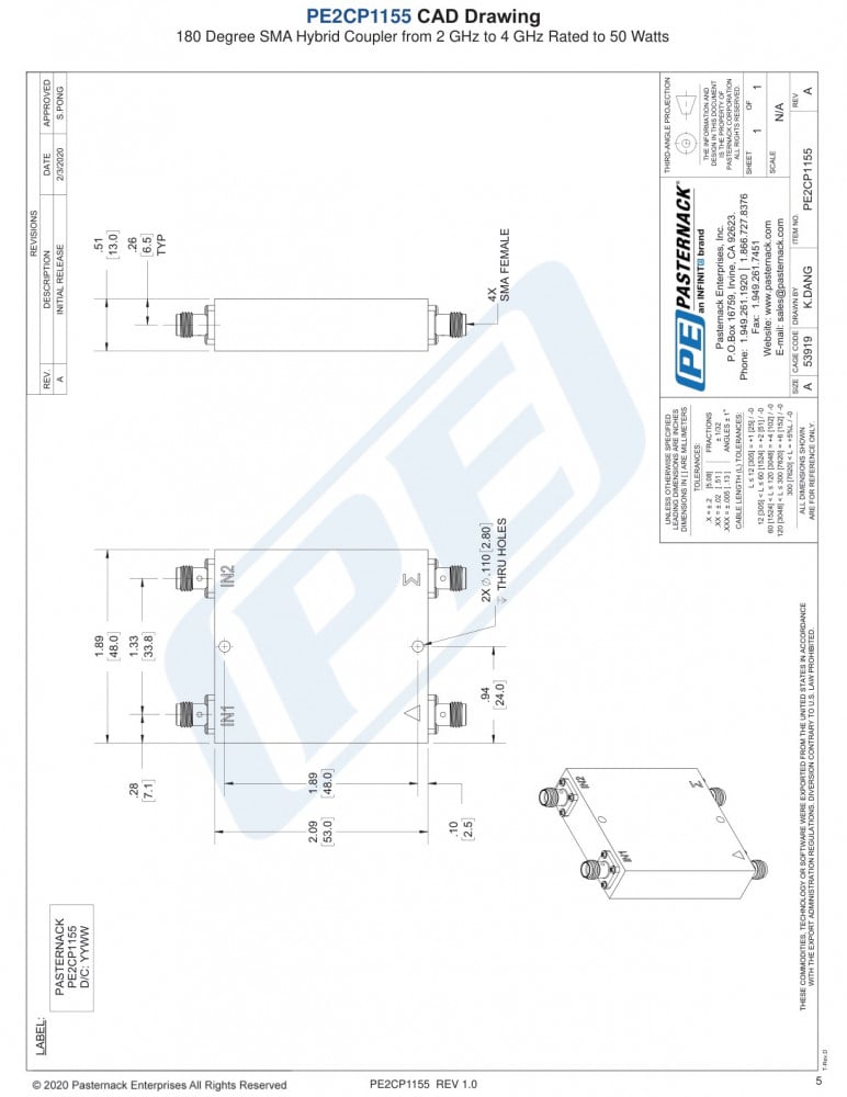 PE2CP1155 datasheet page 5