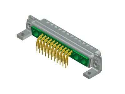 D-SUB Combination Standard • 25W3 [○••••••••••••••••••••••○○] • Plug • Solder pin angled .318
