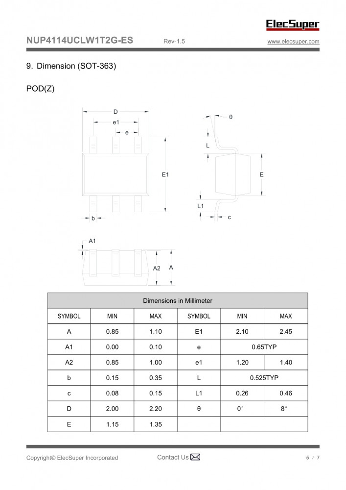 NUP4114UCLW1T2G-ES datasheet page 5