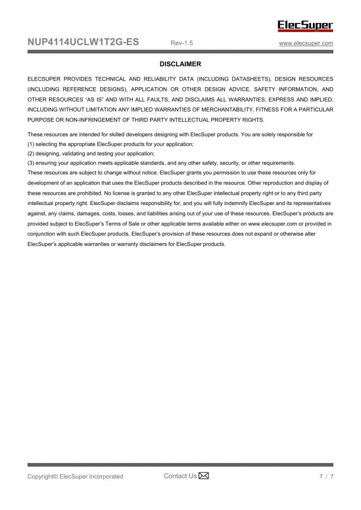 NUP4114UCLW1T2G-ES datasheet page 7