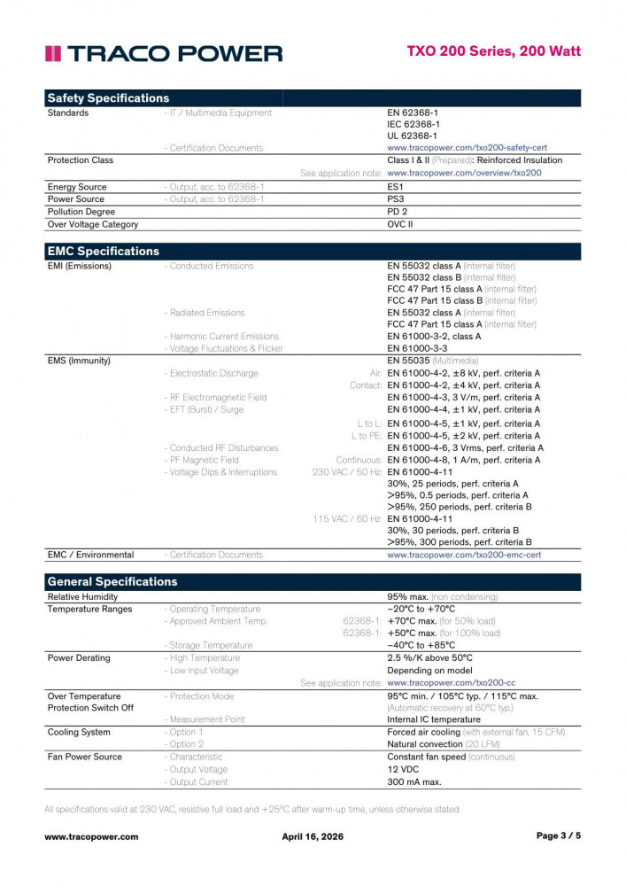 TXO 200 technical document page 3