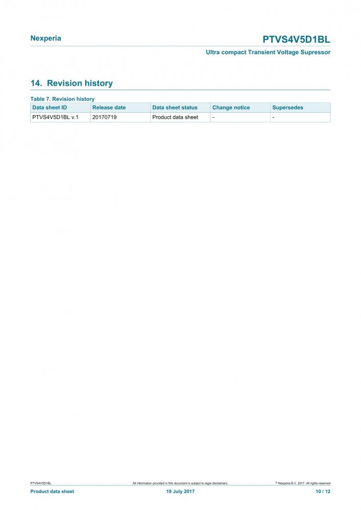 PTVS4V5D1BLYL datasheet page 10