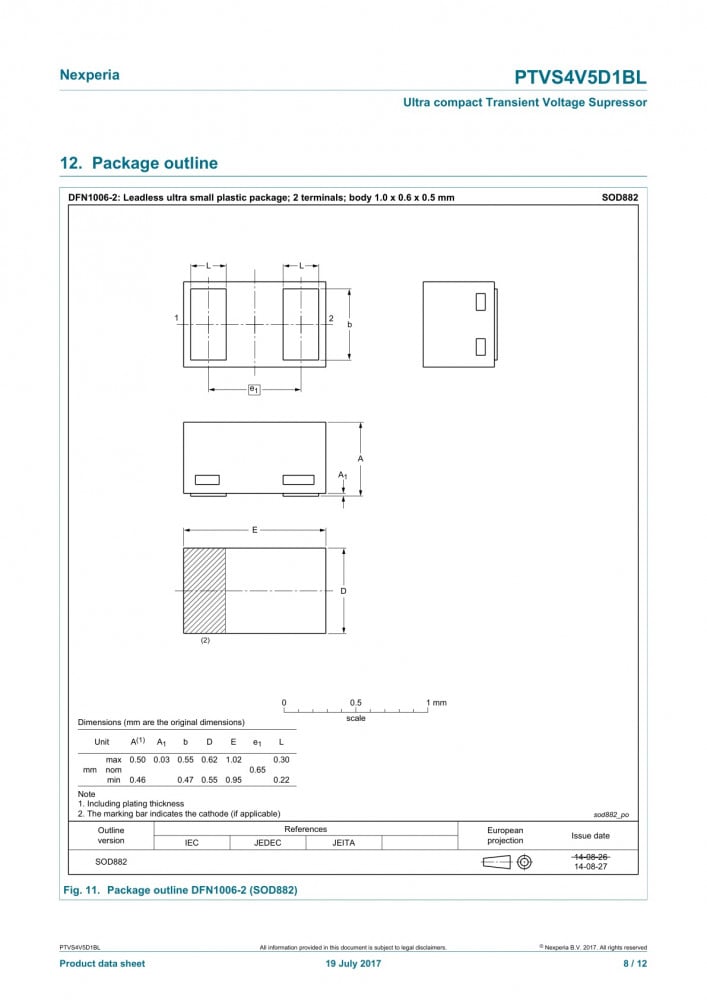PTVS4V5D1BLYL datasheet page 8