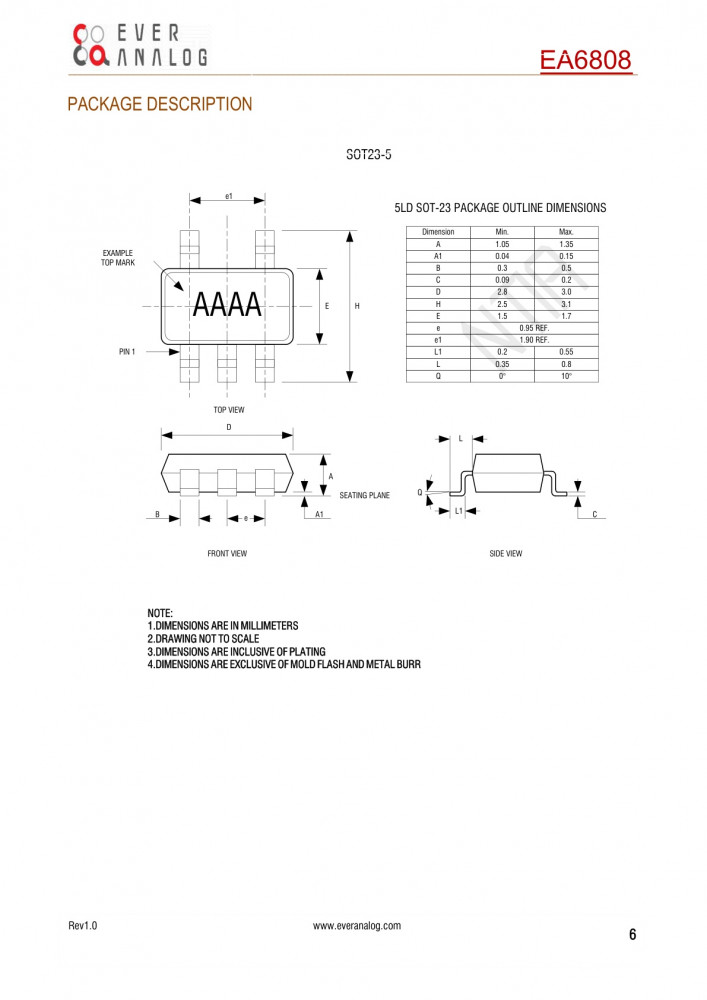 EA6808 datasheet page 6