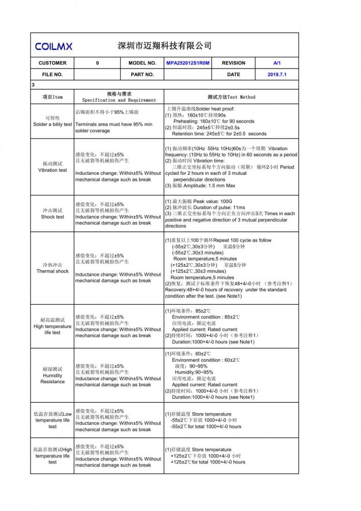 MPA252012S1R0M packaging dimensions