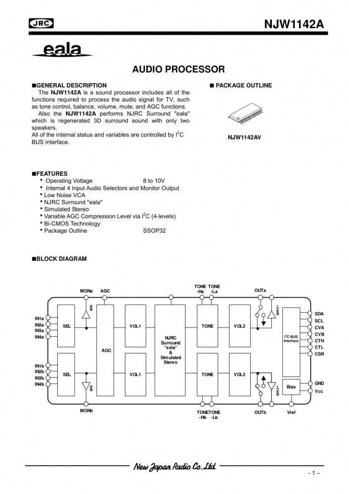 NJW1142A document page 1