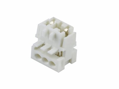 Appli-Mate RAST 2.5 IDT Housing, 2.50mm Pitch, with Side Latches, Female, 20 Circuits, Position Keys A & U Removed, Polarizing Ribs Between 1/2 and 18/19