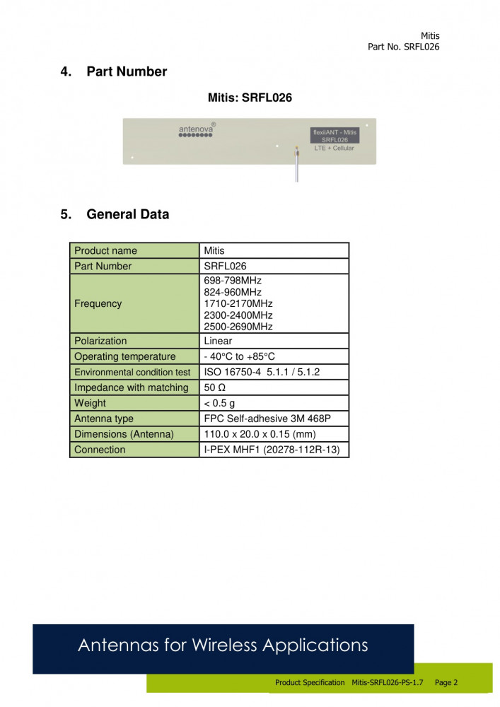 SRFL026 datasheet page 2