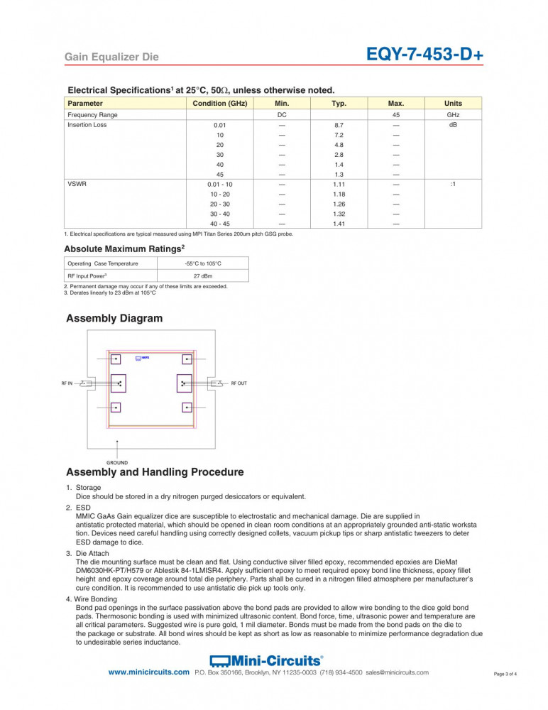 EQY-7-453-DG+ datasheet page 3