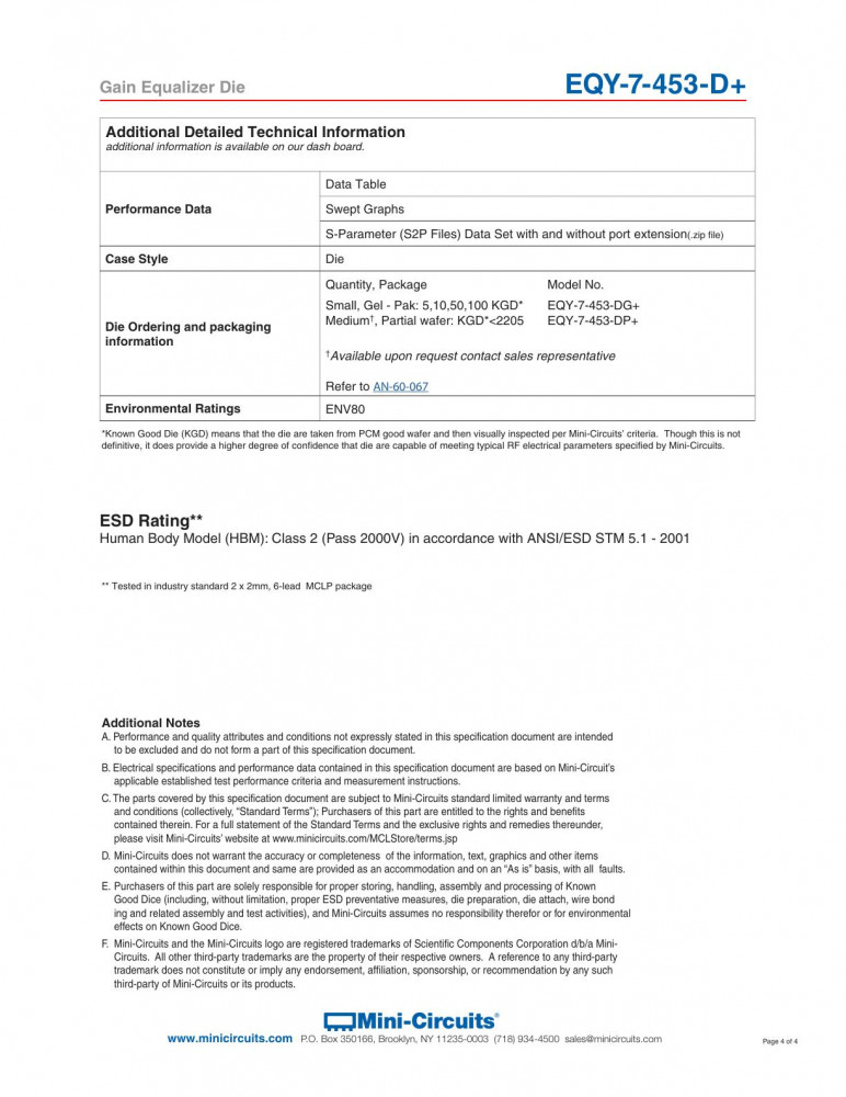 EQY-7-453-DG+ datasheet page 4