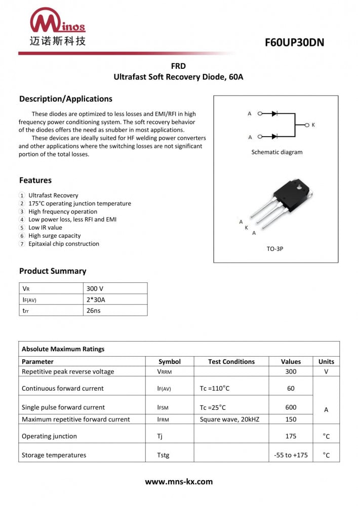 F60UP30DN datasheet page 1