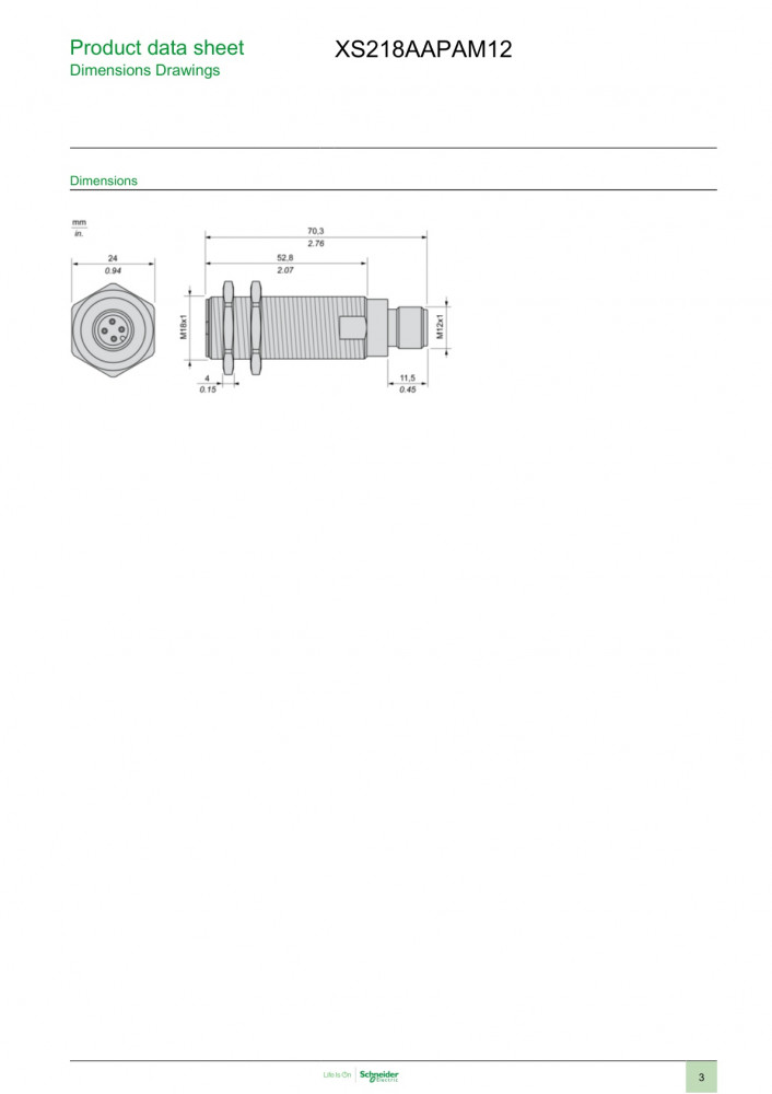 XS218AAPAM12 technical document page 3