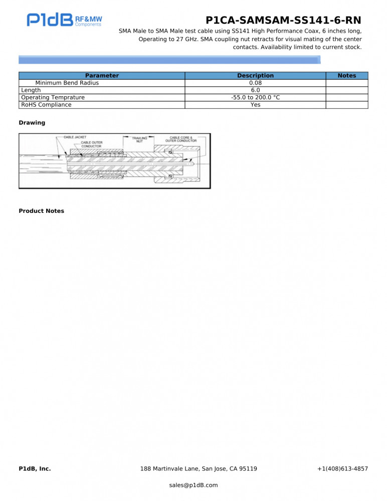 Product documentation image for P1CA-SAMSAM-SS141-6-RN, page 2
