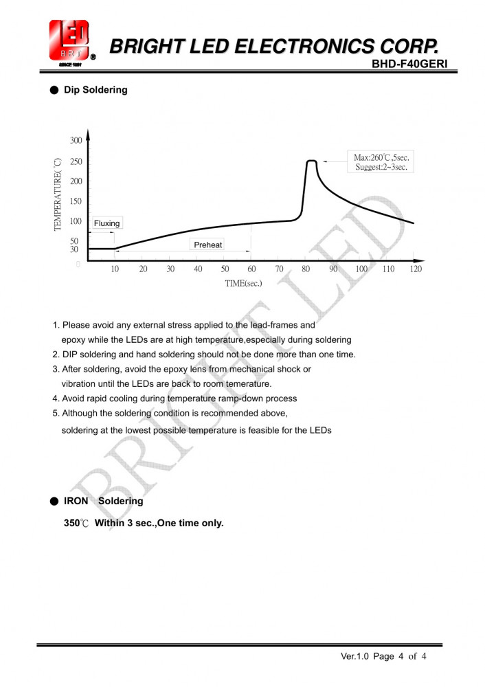 BHD-F40GERI technical document page 4