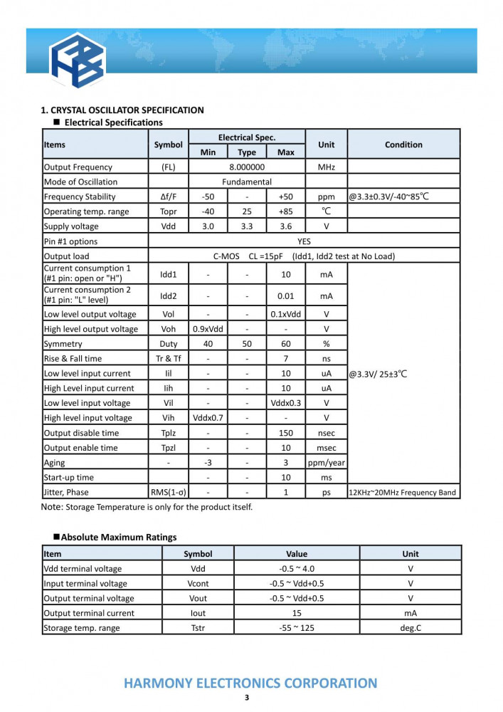 SSW008000I3CHE-T datasheet page 4