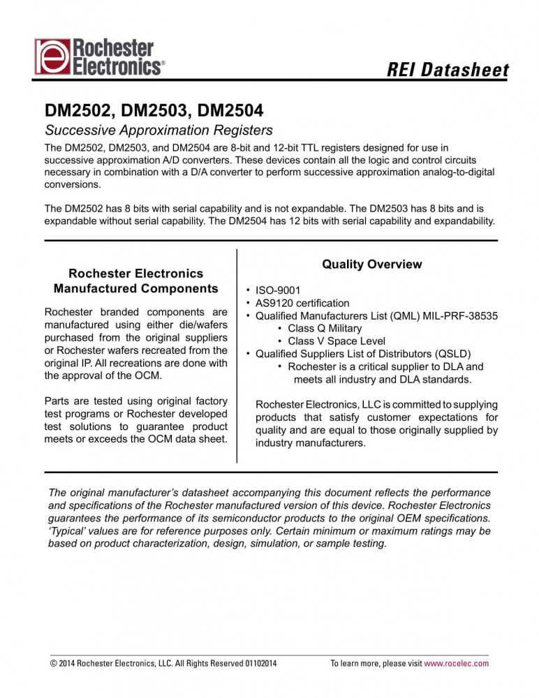 2504DM/B datasheet page 1