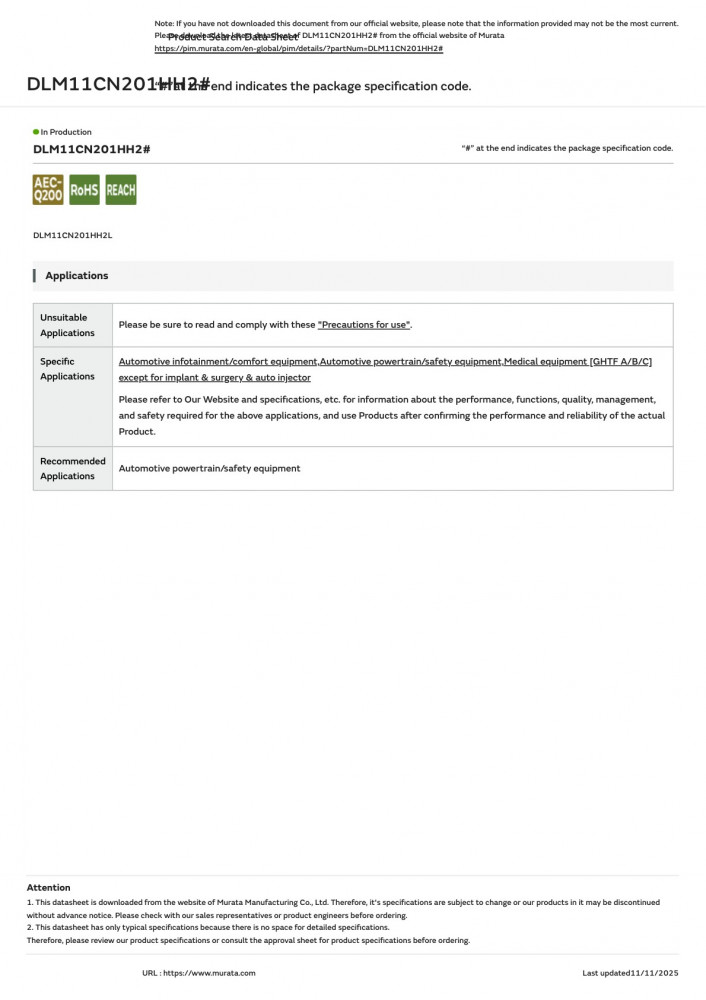 DLM11CN201HH2L datasheet page 1