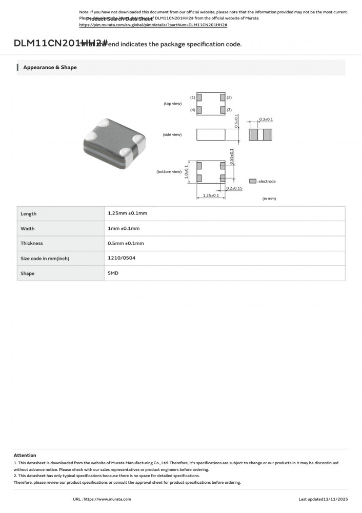 DLM11CN201HH2L datasheet page 2