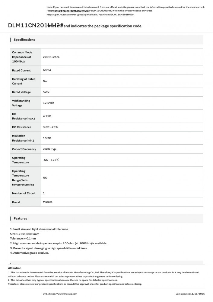 DLM11CN201HH2L datasheet page 3