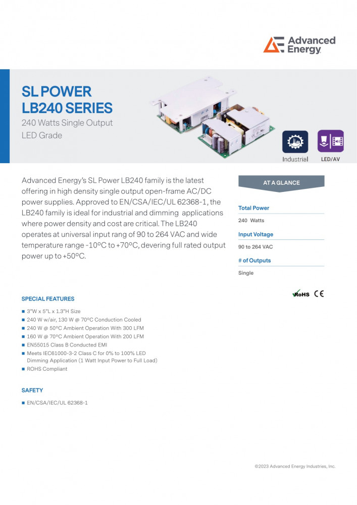 LB240S series technical document page 1