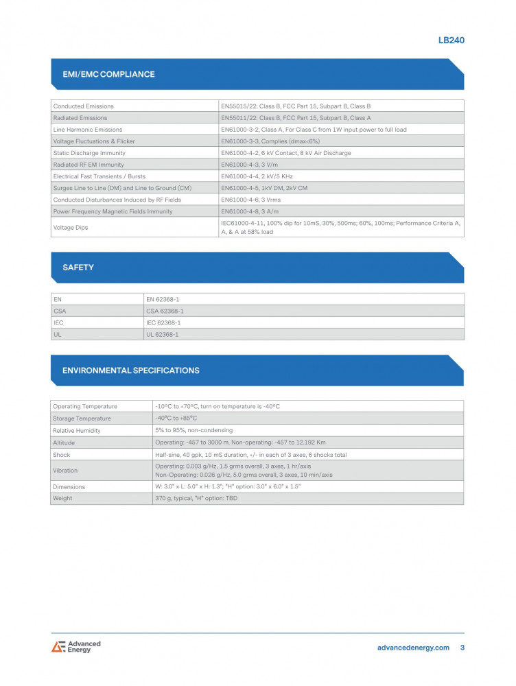 LB240S series technical document page 3