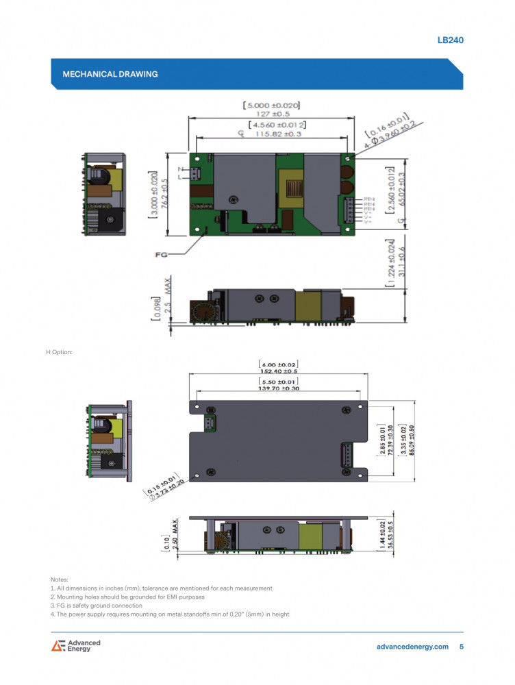 LB240S series technical document page 5