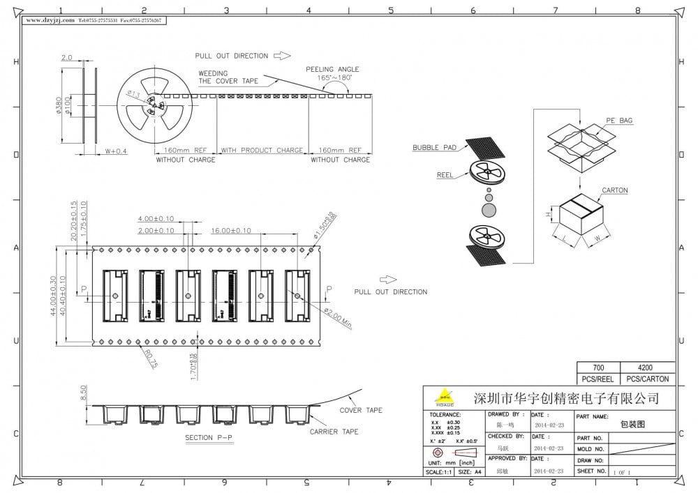 HOAUC HYCW39E-05NGFF-670B technical drawing page 4