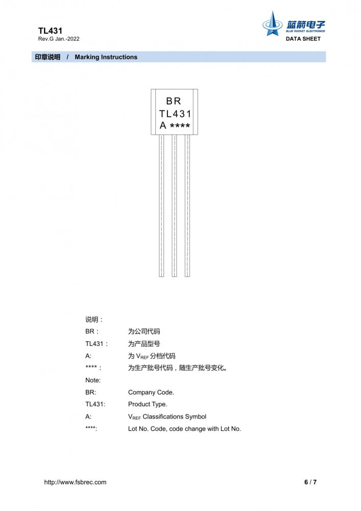BLUE ROCKET TL431 datasheet page 6
