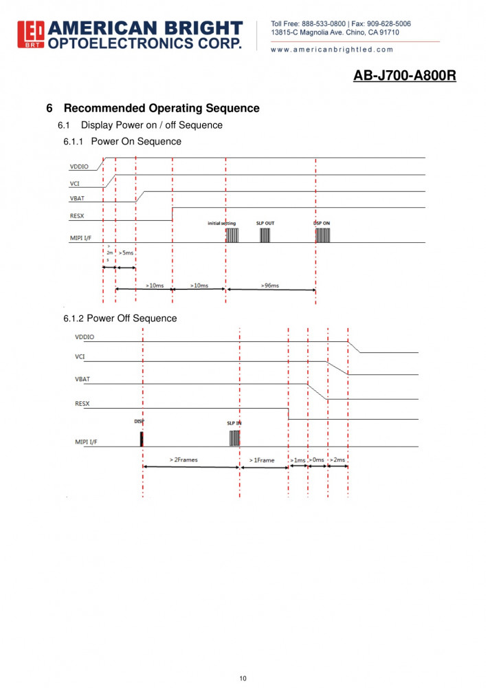 AB-J700-A800R specification document page 10