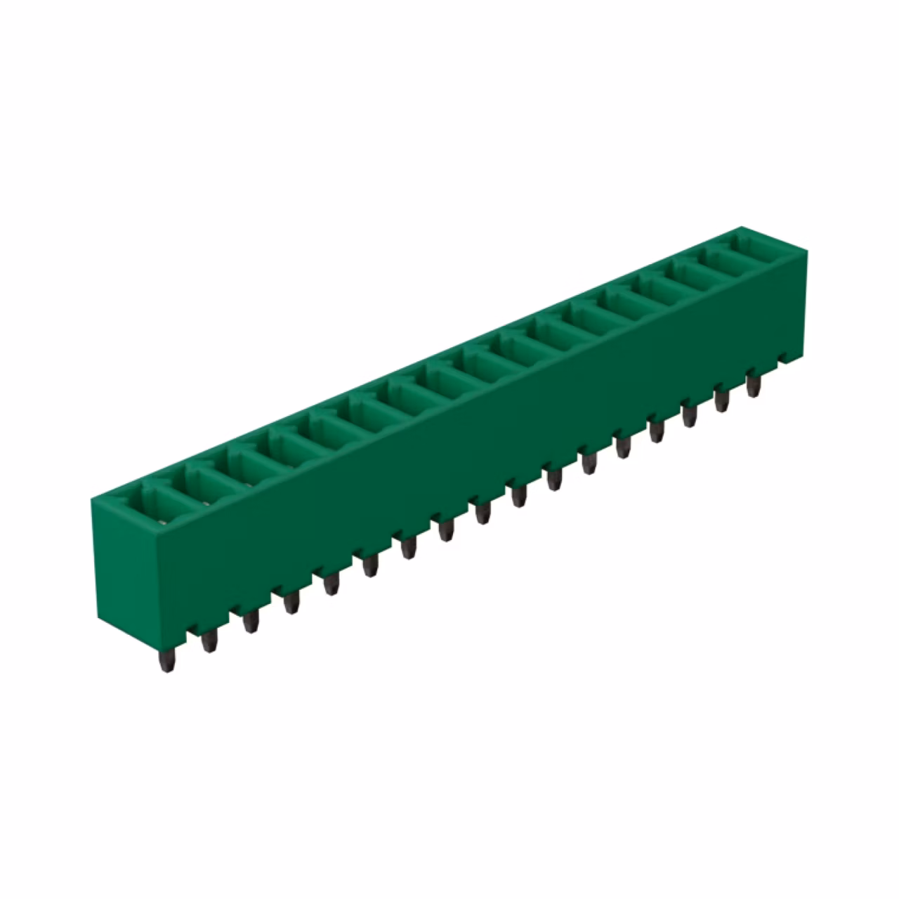 3.81mm Pitch Eurostyle Vertical PCB Header, Green Housing, 17 Circuits for sale