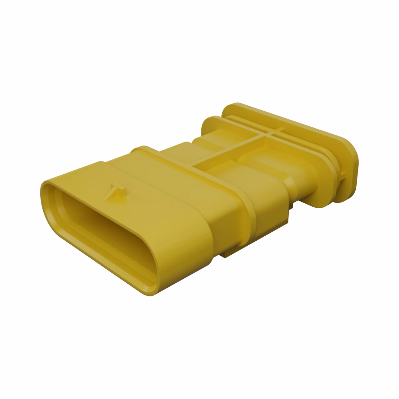 MXP120 Sealed Male Blade Connector with 11.00mm Clip-Slot, 6 Circuit, Yellow SIR Housing (T3-V2-S2 - 125°C on-engine vibration), Wire Dress Cover Interface Option 2, Key A for sale