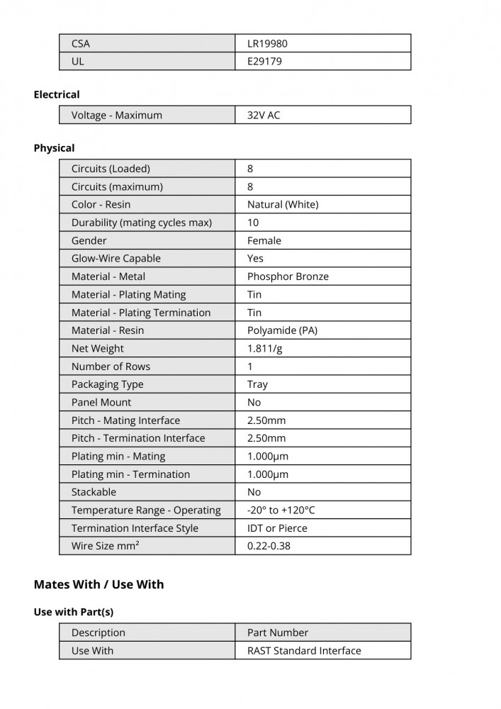Technical document page 3 for product 930372512