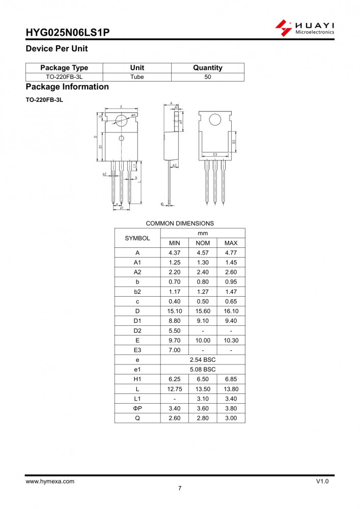 HYG025N06LS1P datasheet page 7