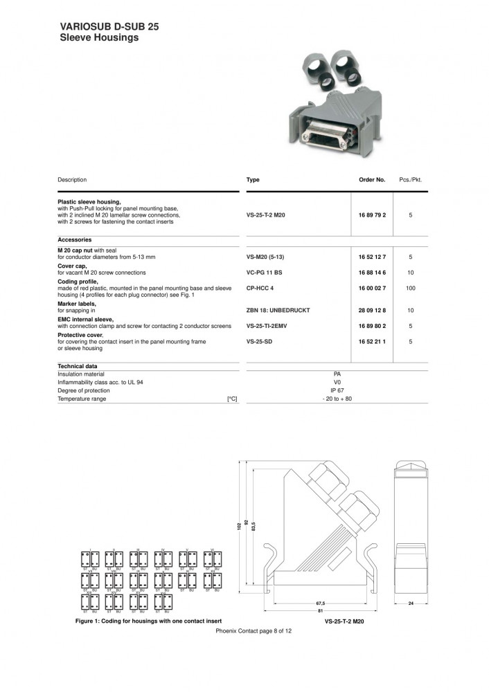 Phoenix Contact VARIOSUB technical document page 8