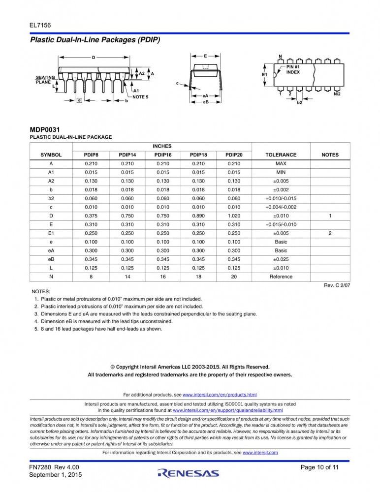 EL7156CSZ-T7 datasheet page 10